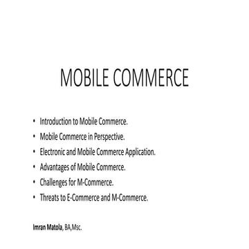 Mobile commerce | PPT