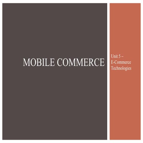 Mobile commerce | PPT