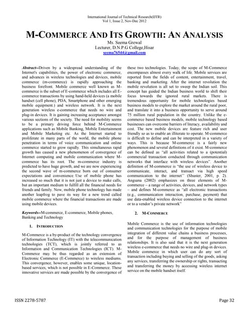 eCommerce vs mCommerce. Know the key differencespptx | PPTX | Internet | Computing