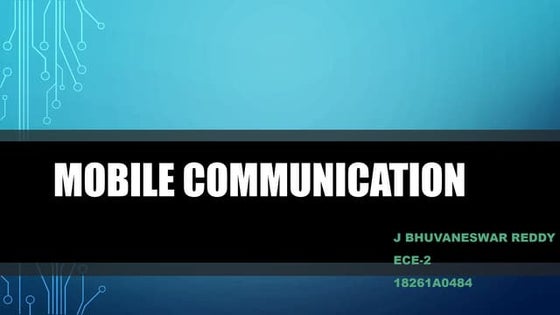 Mobile phone: Evolution to Revolution | PPT