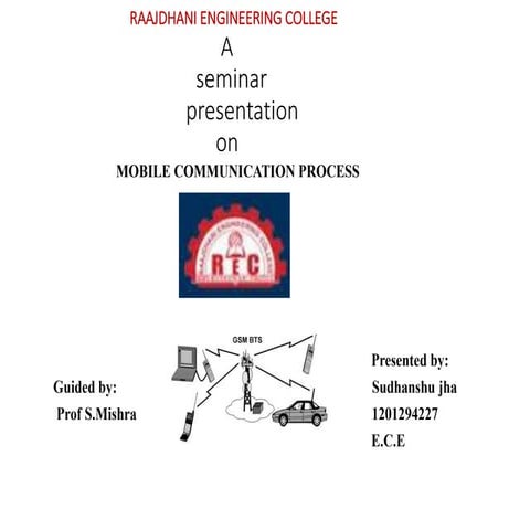 Mobile communication process or cellular network | PPTX