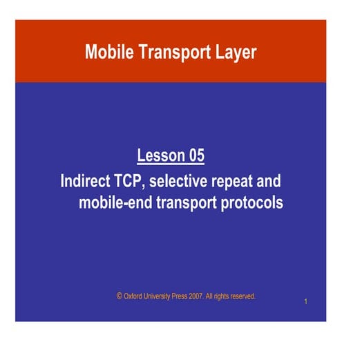 Mobile Computing Indirect Tcp Pdf Computer Networking Computing 