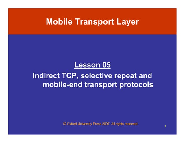 Mobile Computing Indirect Tcp Pdf Computer Networking Computing