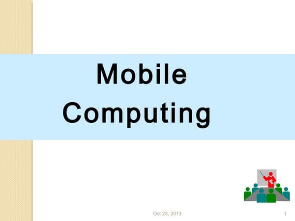Introduction To Mobile Computing