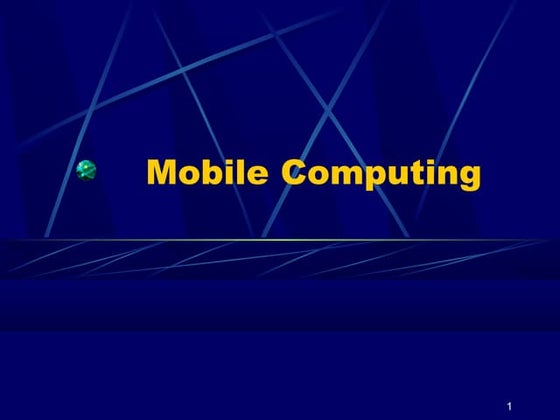BCA-Mobile Computing- BASICS OF MOBILE COMPUTING | PPT