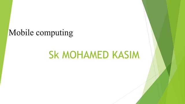 Mobile Computing Ppt 9396