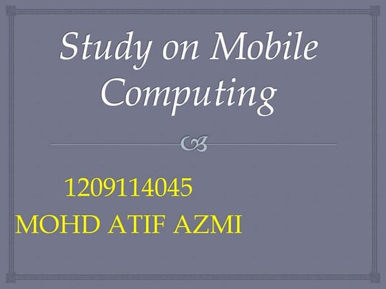 Atif Azmi presentations