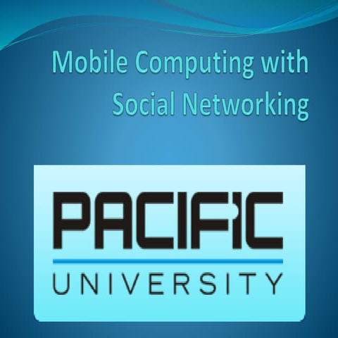 Mobile computing with social networking | PPSX | Computing | Technology ...