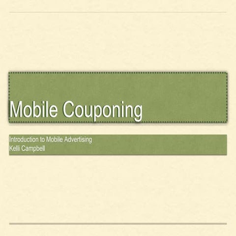 Mobile couponing | PPTX