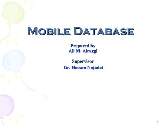 Architecture Of Mobile Computing Ppt Databases Computer Software And Applications