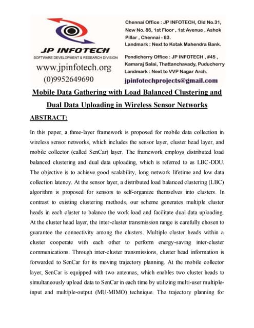 Mobile Data Gathering With Load Balanced Pdf
