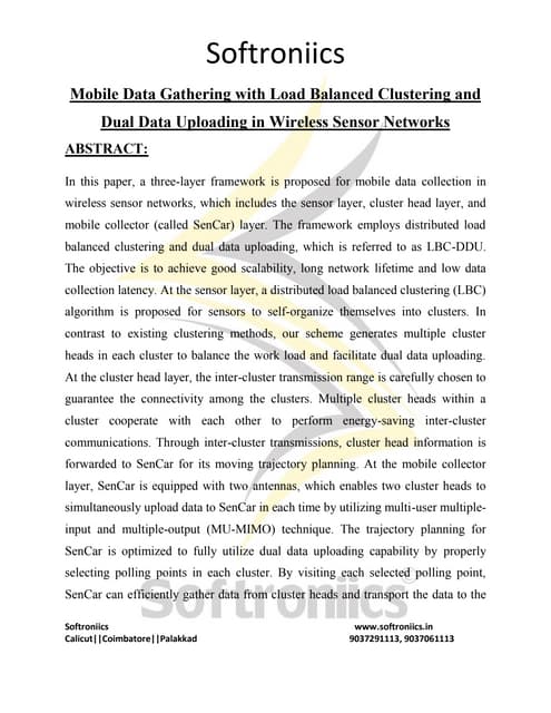 Mobile Data Gathering With Load Balanced Clustering And Dual Data Uploading In Wireless Sensor