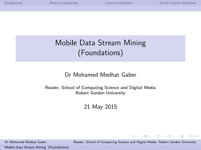 Mobile Data Stream Mining Foundations Pdf Internet Computing 1077