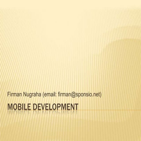 Mobile Development | PPTX