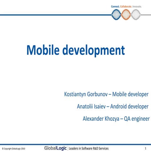 Mobile development | PPT | Computing | Technology & Computing