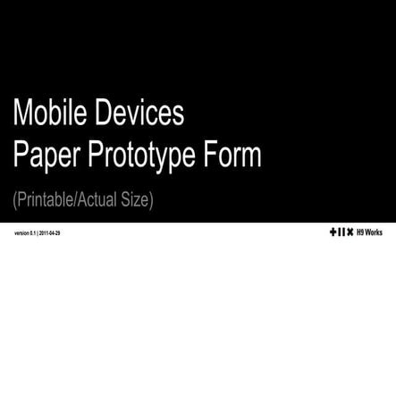 Mobile devices paper prototype (v.0.1) | PPT