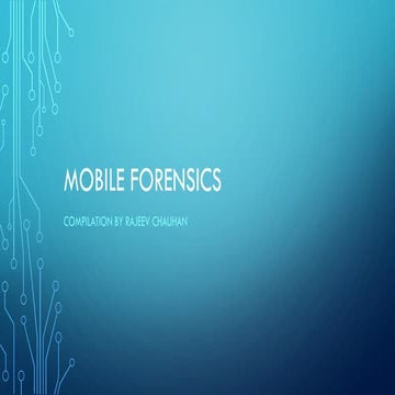 Mobile forensics a primer | PPT