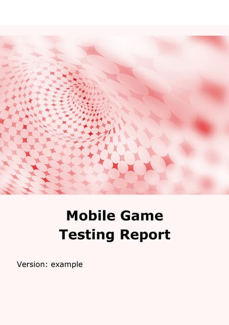 Mobile application testing report | PDF