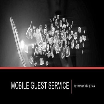 Mobile guest service | PPTX