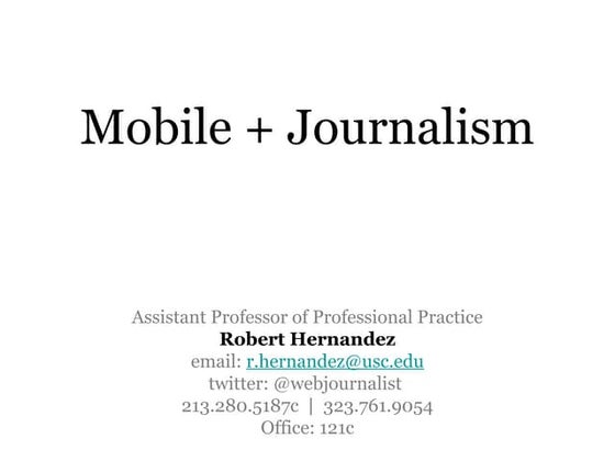 Module 04.Mobile journalism | PPT