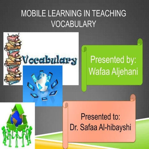 Mobile learning teaching vocabulary | PPT