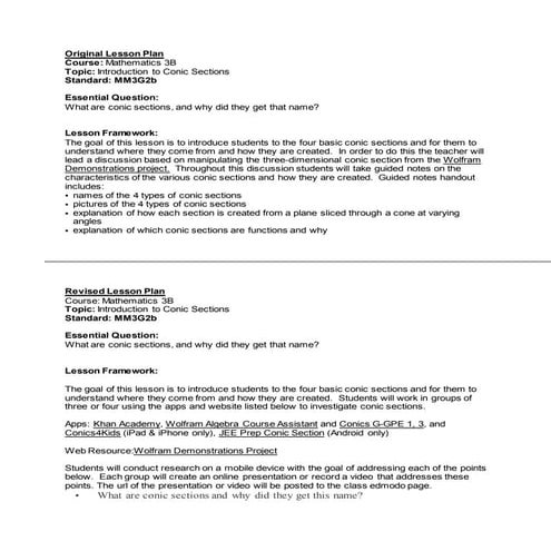 Mobile learning revised lesson plan | PDF