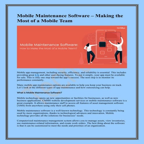 Mobile Maintenance Software – Making the Most of a Mobile Team.pdf