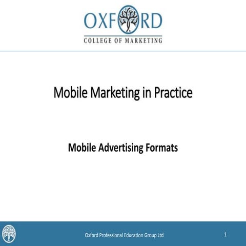 Mobile Marketing Advertising Types | PPT