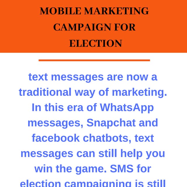Mobile marketing campaign for election | PDF