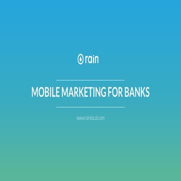 Mobile marketing for banks | PPT