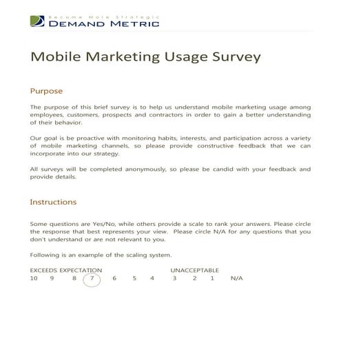 Social Media Usage Survey | DOC
