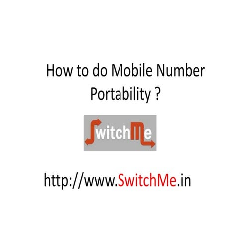 How to do Mobile number portability? | PPTX