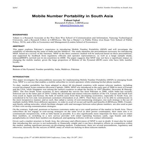 mobile-number-portability | PPT