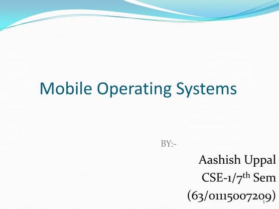 Mobile Operating System Ppt