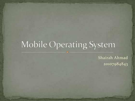 Handheld Operting System Pptx Operating Systems Computer Software And Applications