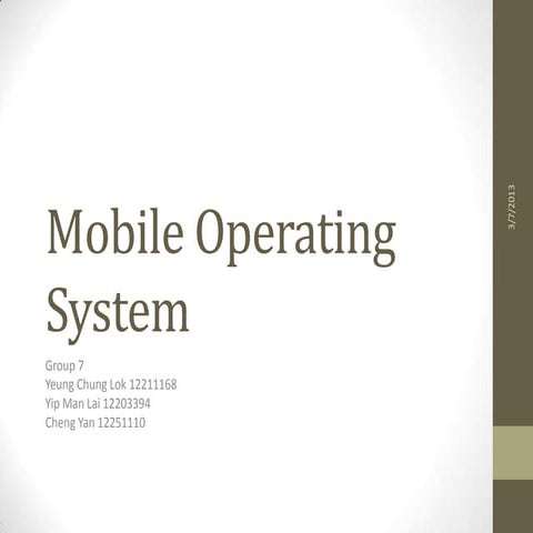 Mobile operating system | PPTX