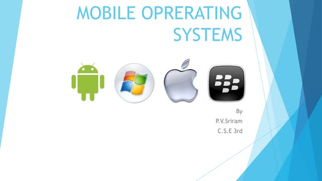 Mobile Operating Systems Pptx Operating Systems Computer Software And Applications