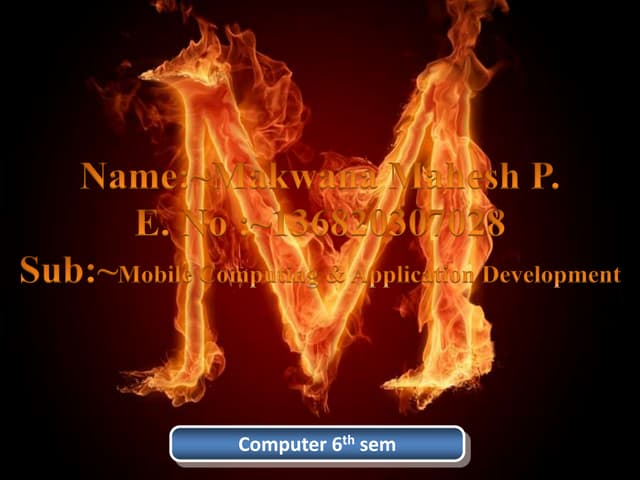 Mobile Operating System Pptx 6414