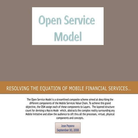 Mobile Open Service Model V1.0 MOSM | PPT