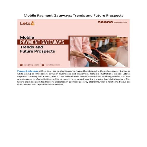 Mobile Payment Gateways Trends And Future Prospects Pdf