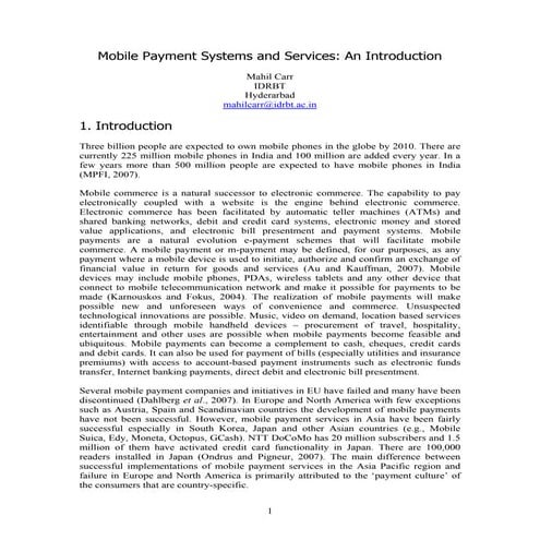 Mobile payment systems and services | PDF