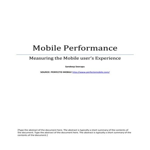 Mobile performance | PDF