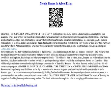 Effect of Mobile phones on Student Life | PPTX