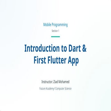 Comprehensive Introduction to Dart and Flutter for Mobile App ...