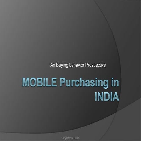 Mobile Purchase India | PPTX
