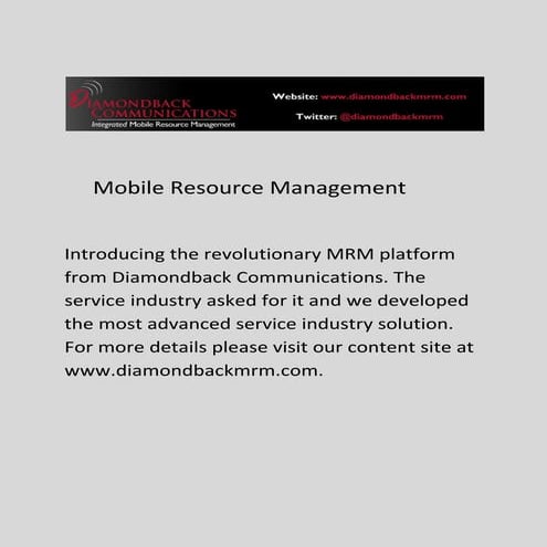 Mobile Resource Management | PDF