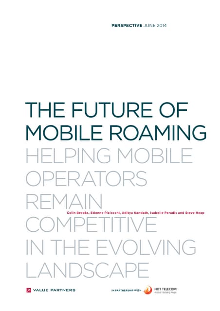 Telecom Roaming Overview | PDF | Phone Services | Home Utilities