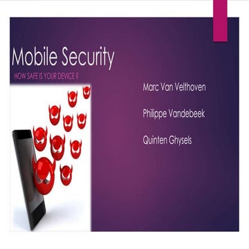 Mobile security Communicatie Training VDAB | PPT
