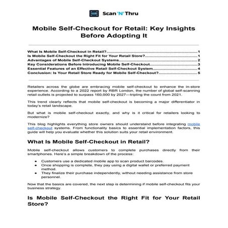 Mobile Self-Checkout for Retail - Key Insights Before Adopting It.pdf