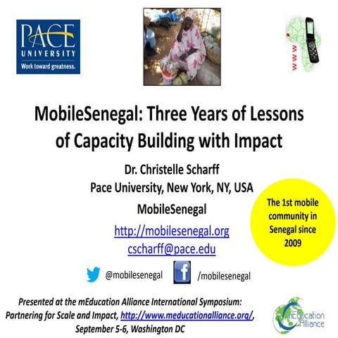 MobileSenegal: Three Years of Lessons of Capacity Building with Impact | PPTX